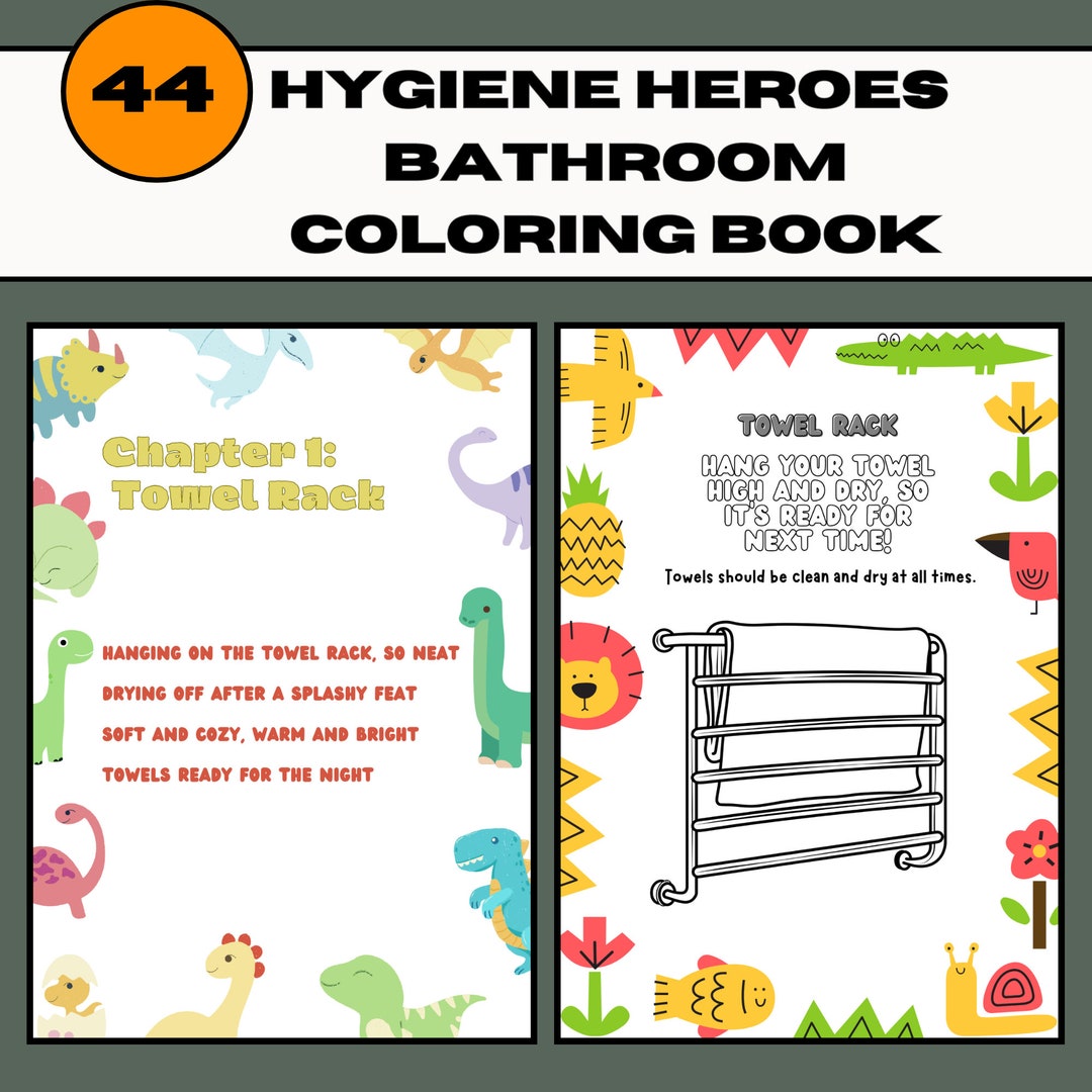 Hygiene Heroes Coloring Book, A Kid's Guide to Bathroom Essentials With ...