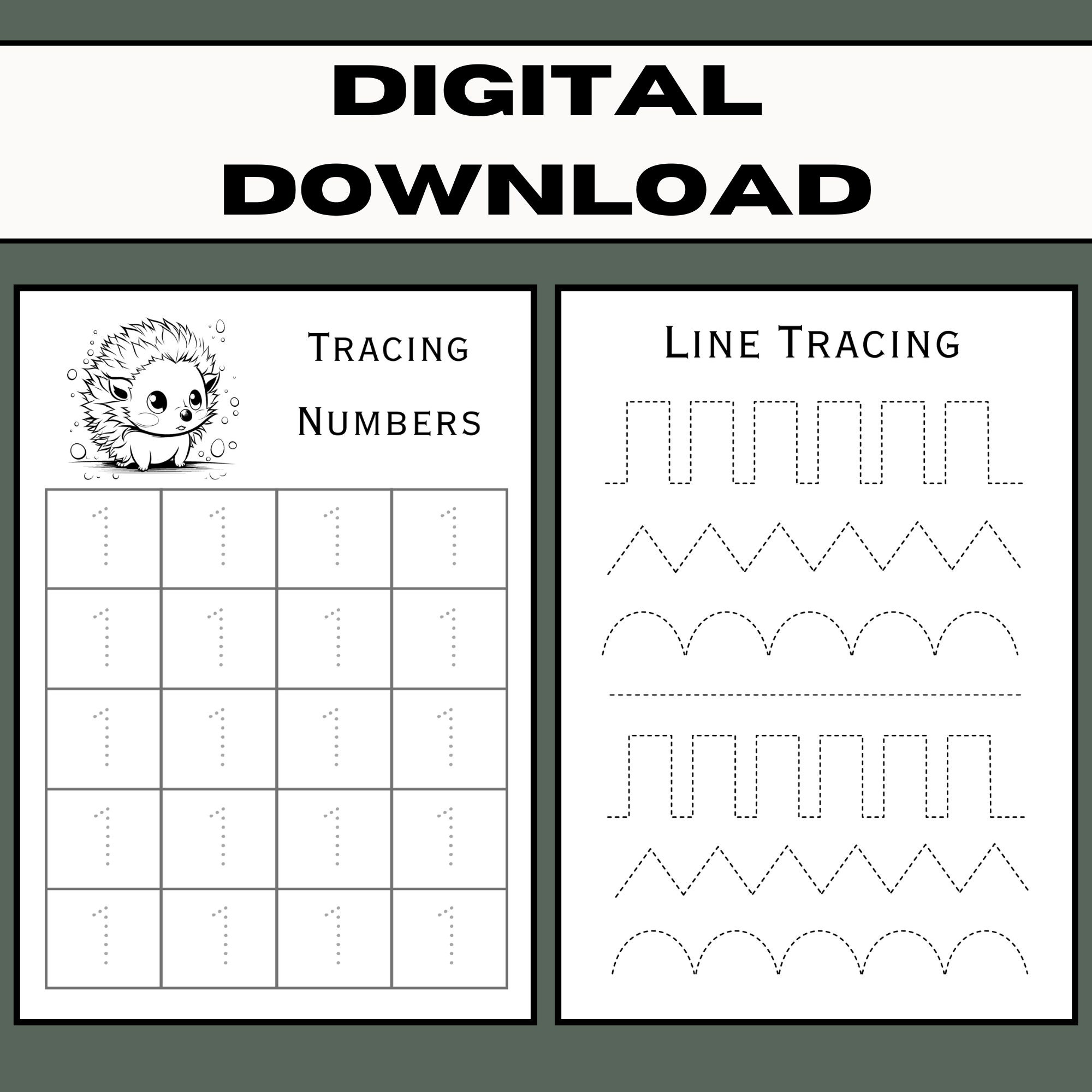 Tracing Practice for Kids, Coloring Book, 8.5x11 and A4 Size, PDF - Etsy