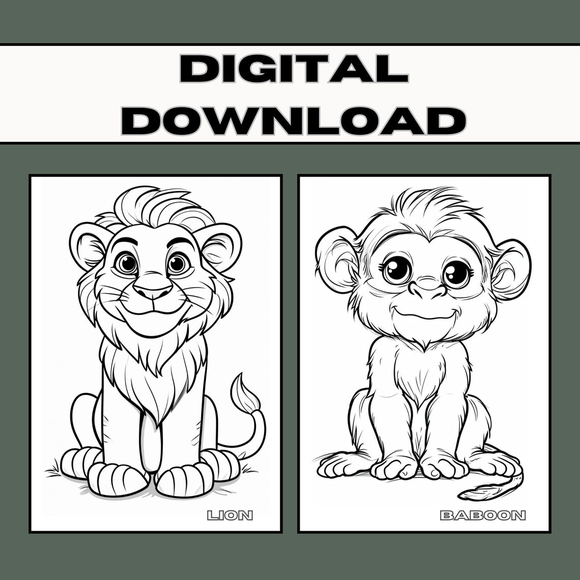 Coloring Safari Adventure: 20 Savanna Scenes for Kids, Coloring Pages ...