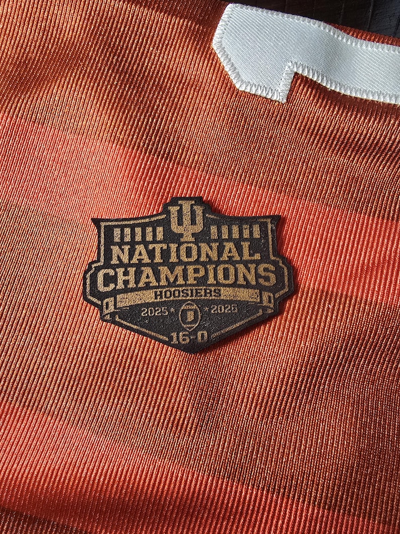 Indiana Hoosier Champion Leather Patches (jerseys, Hats, Bags, Ect) - Etsy