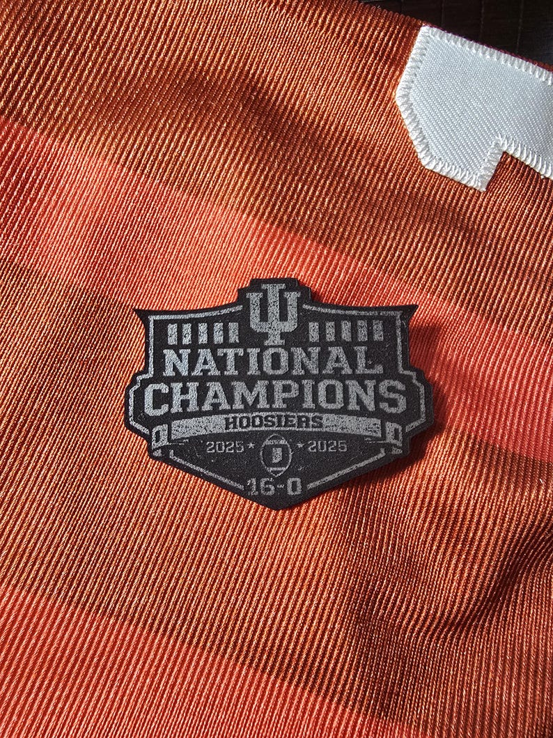 Indiana Hoosier Champion Leather Patches (jerseys, Hats, Bags, Ect) - Etsy