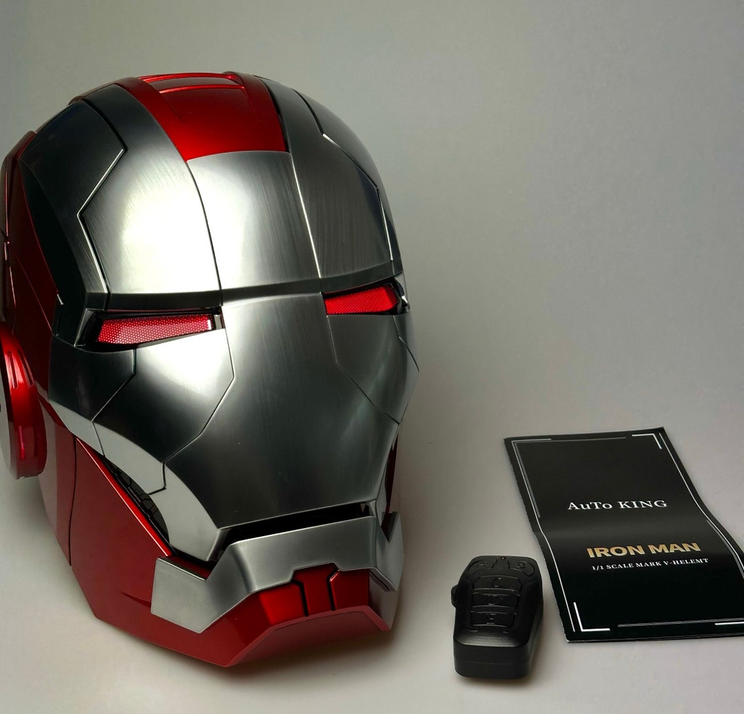 Comic Con Ironman Mask Marvel Avengers MK5 2.0 / Matt Silver Fully ...