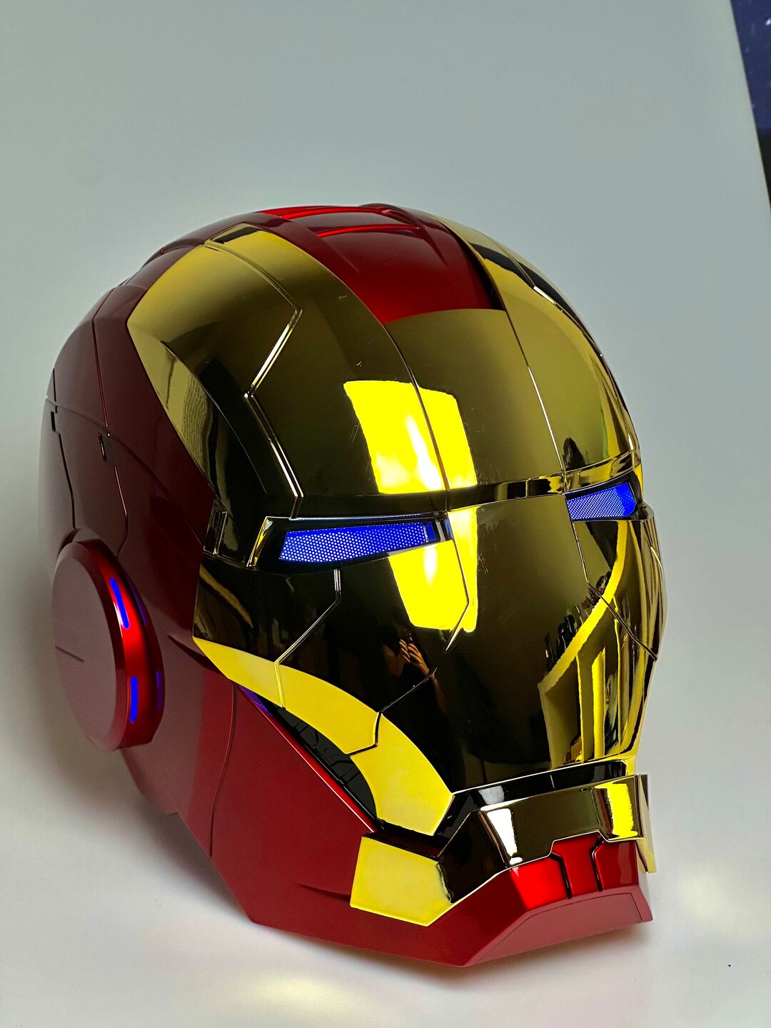 Comic Con Ironman Mask Marvel Avengers MK5 2.0 Shiny Gold Fully ...