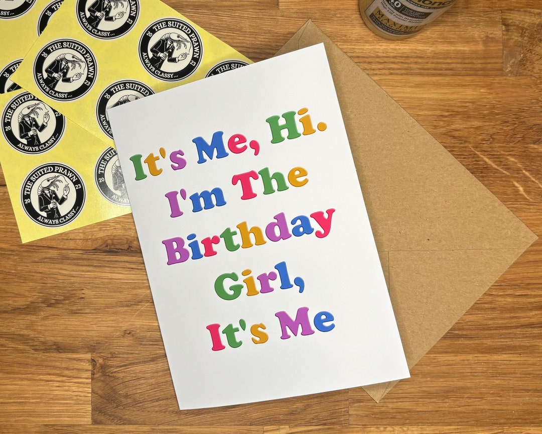 The Suited Prawn Happy Birthday Gift Taylor Swift Card Swifties Its Me ...