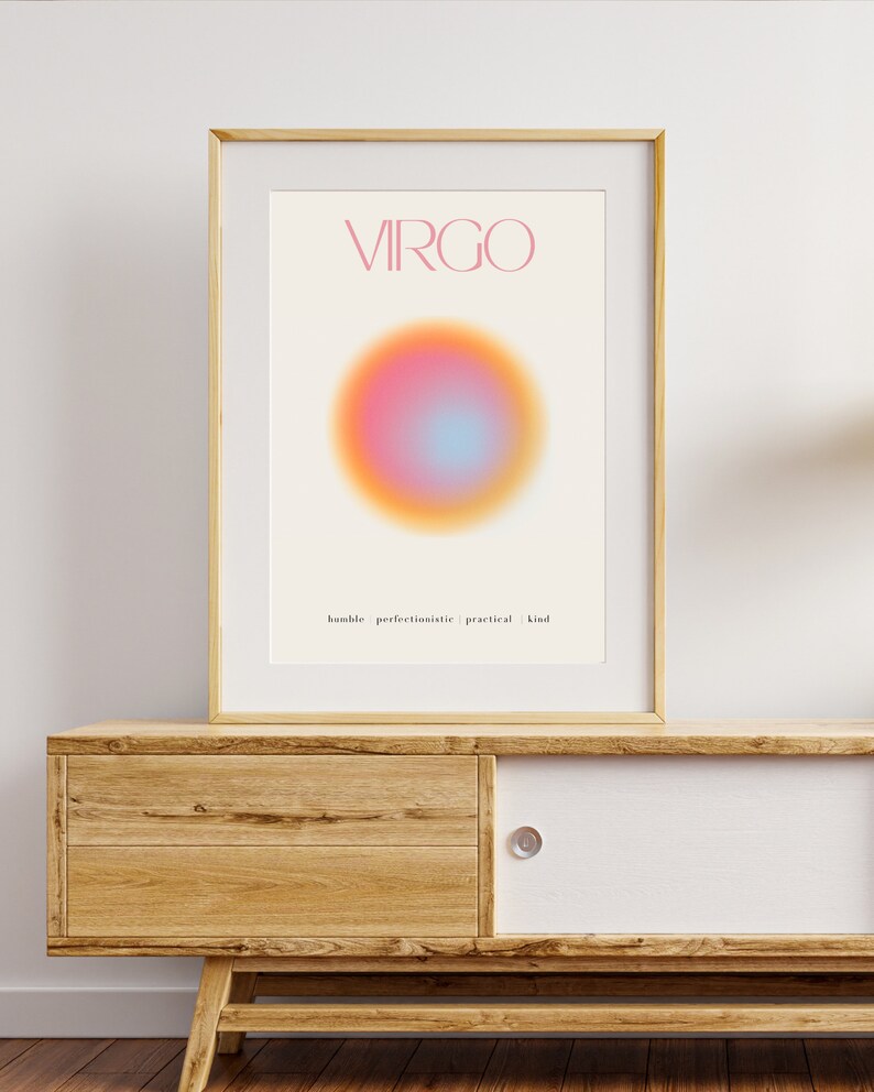 VIRGO - Aura Wallpaper, Zodiac Printable, Gradient Artwork, Virgo Star ...