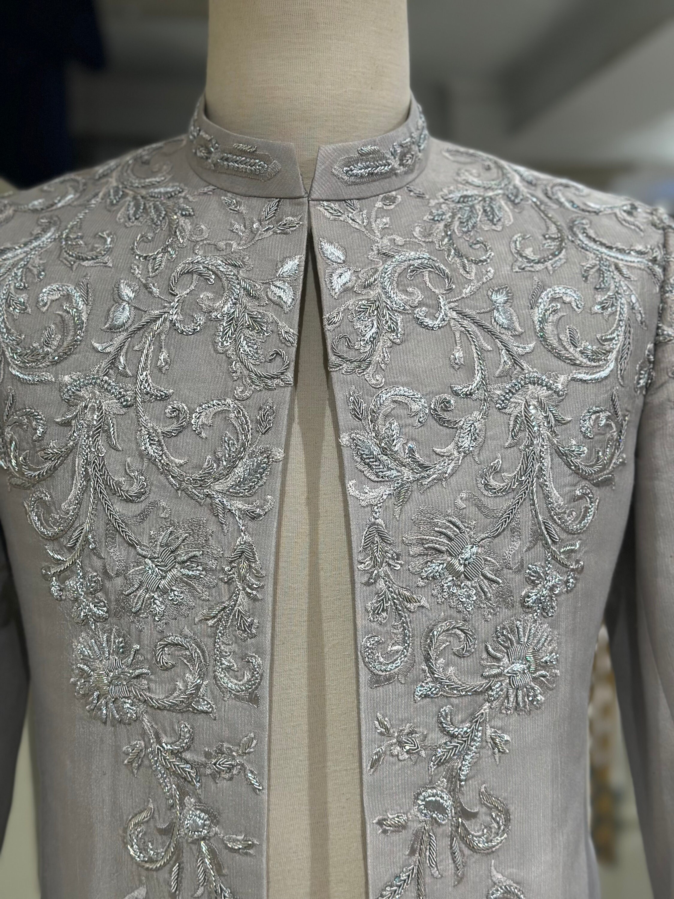 Grey Embroidered Prince Coat for Men Handmade Prince Coat - Etsy