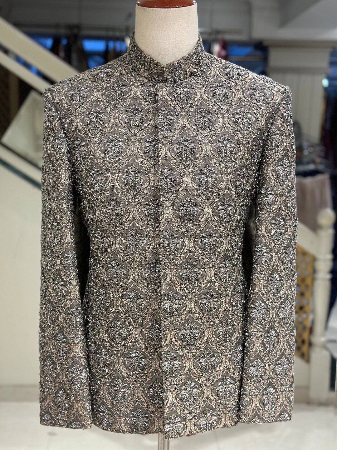 Ash Olive Designer Prince Coat for Men Designer Jacket - Etsy