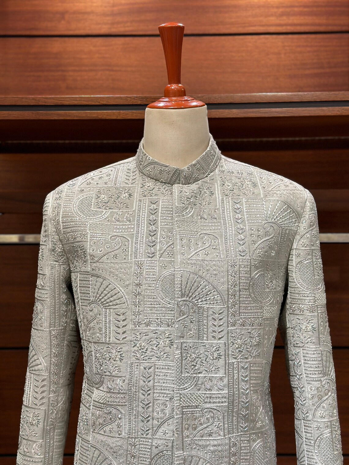 Space Grey Prince Coat for Men, Handmade Coat for Men, Pakistani Coat ...