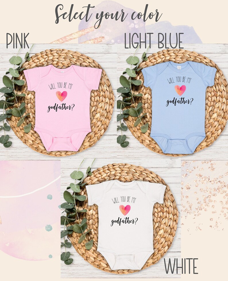 Will You Be My Godfather Baby Onesie, Cute Pregnancy Announcement, Bodysuit, Godmother Onesie ...