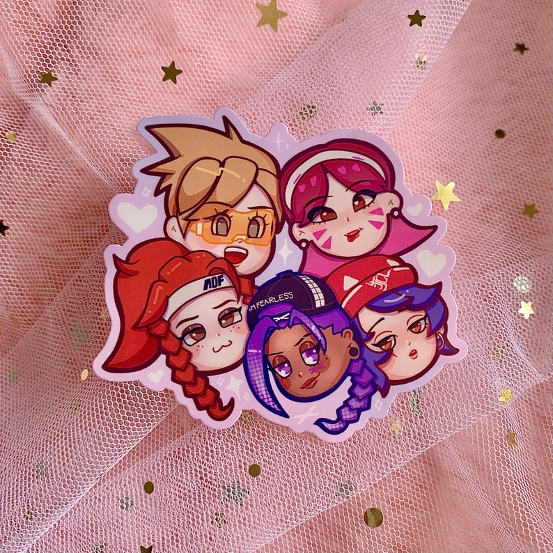 Perfect Night / Overwatch 2 Le Sserafim Vinyl Glossy Sticker / Kiriko ...