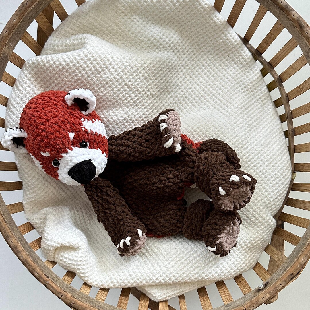 Red Panda, Chenille, Low Sew Pattern, Snuggler, Amigurumi, Pattern ...