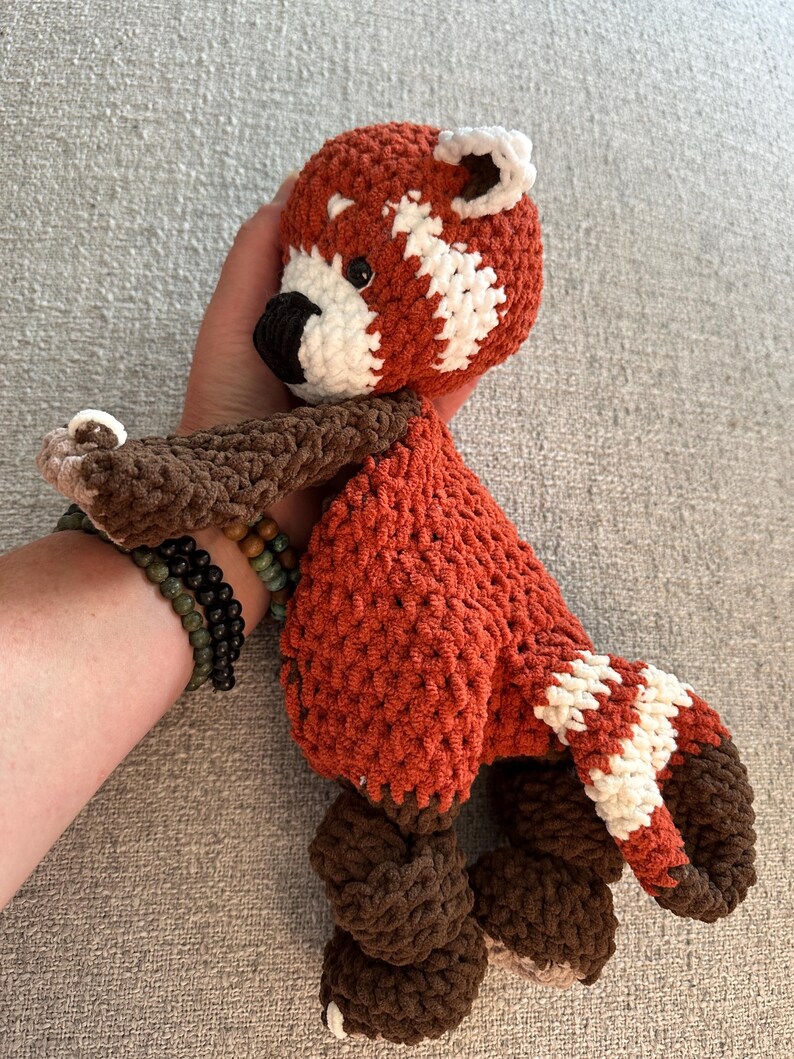 Red Panda, Chenille, Low Sew Pattern, Snuggler, Amigurumi, Pattern ...