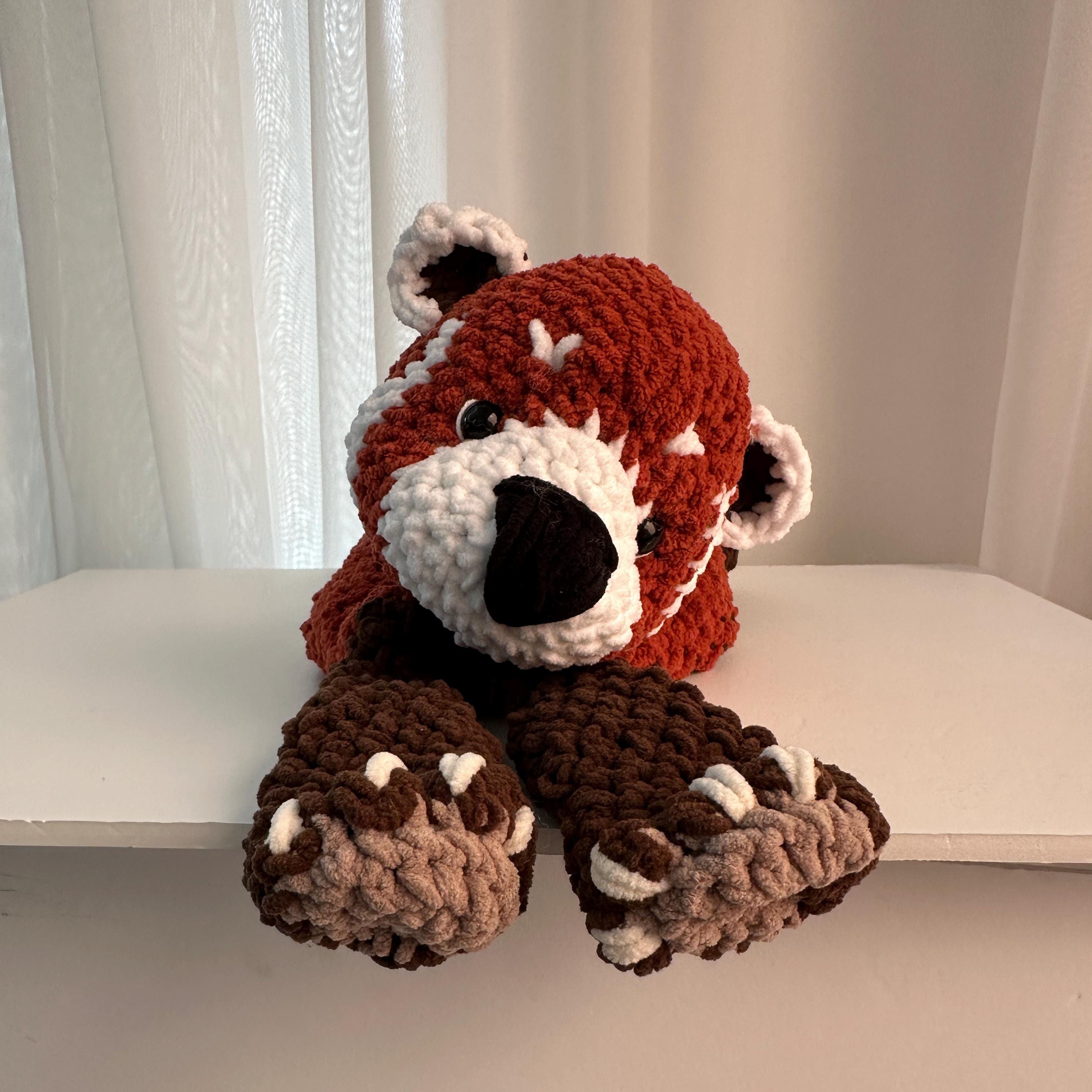 Red Panda, Chenille, Low Sew Pattern, Snuggler, Amigurumi, Pattern ...