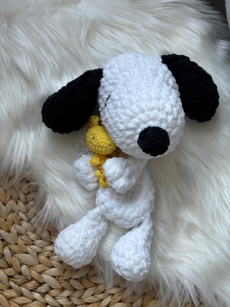 Snoopy Inspired Crochet Pattern PDF, Soft Plush Snuggle Dog, Large ...