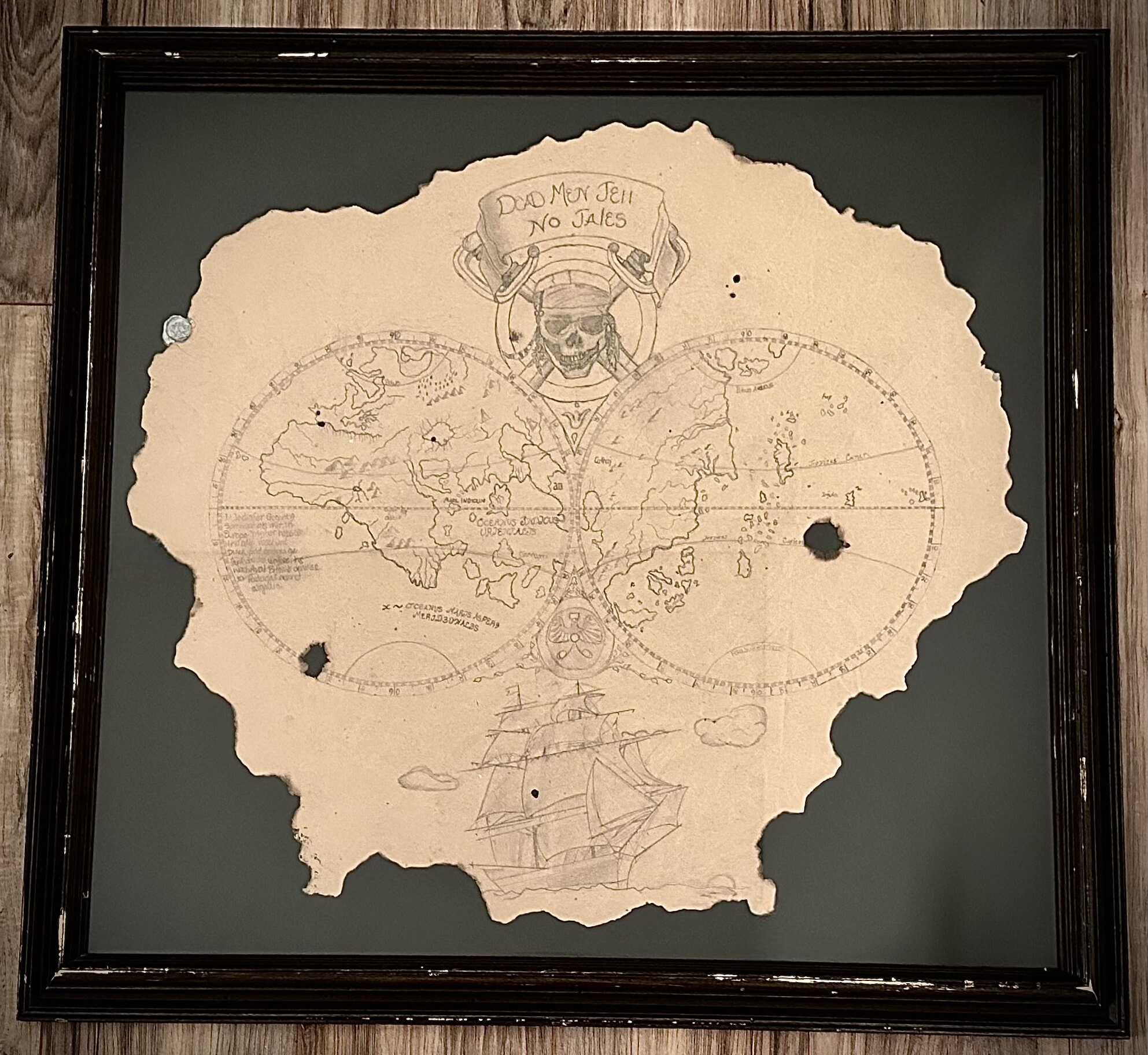 Framed Pirate Map - Etsy