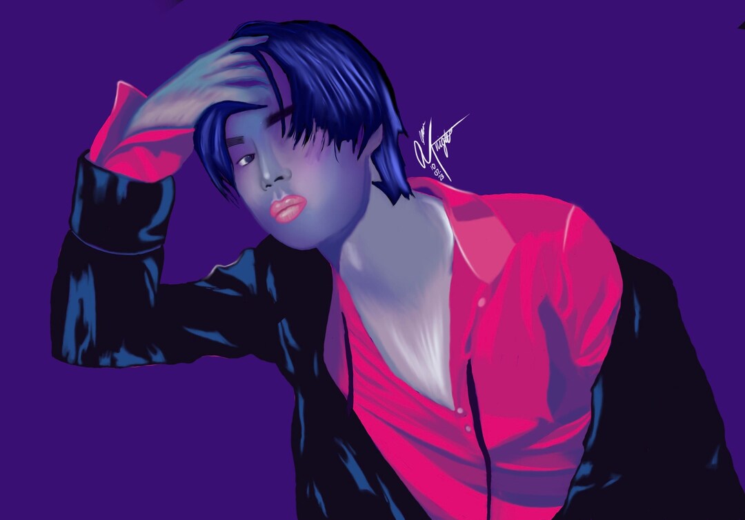 Neon Concept Digital Print/jimin of BTS - Etsy