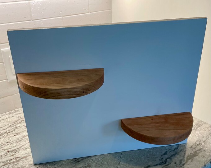 Mini Floating Shelves - Half Circle - Cherry Wood - Etsy