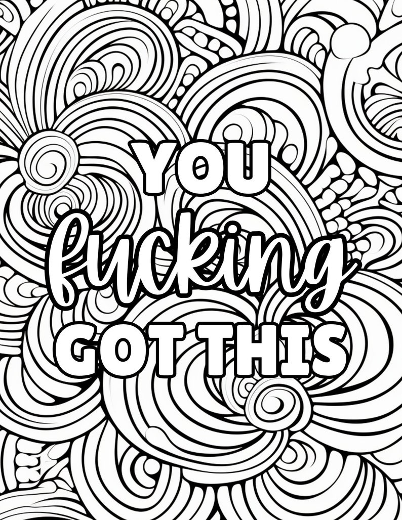 Swear Words Colouring Pages | Adult Colouring | Mindful Colouring ...