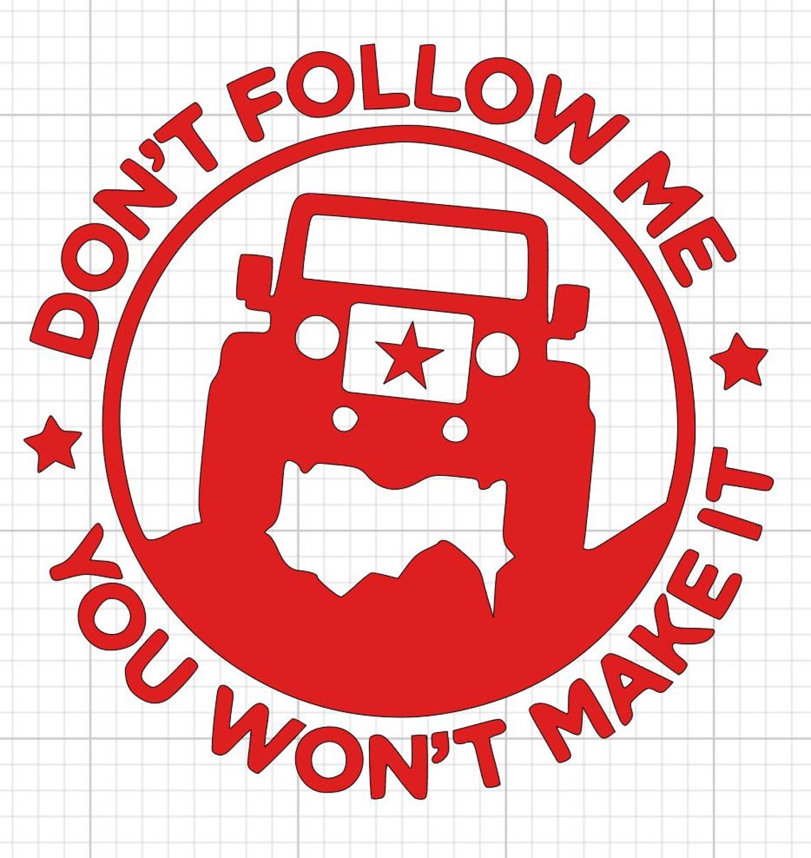 Don't Follow Me Decal Multiple Colors 5x5 - Etsy