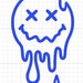 Drippy Smiley Face Premium Vinyl Decal Multiple Colors - Etsy