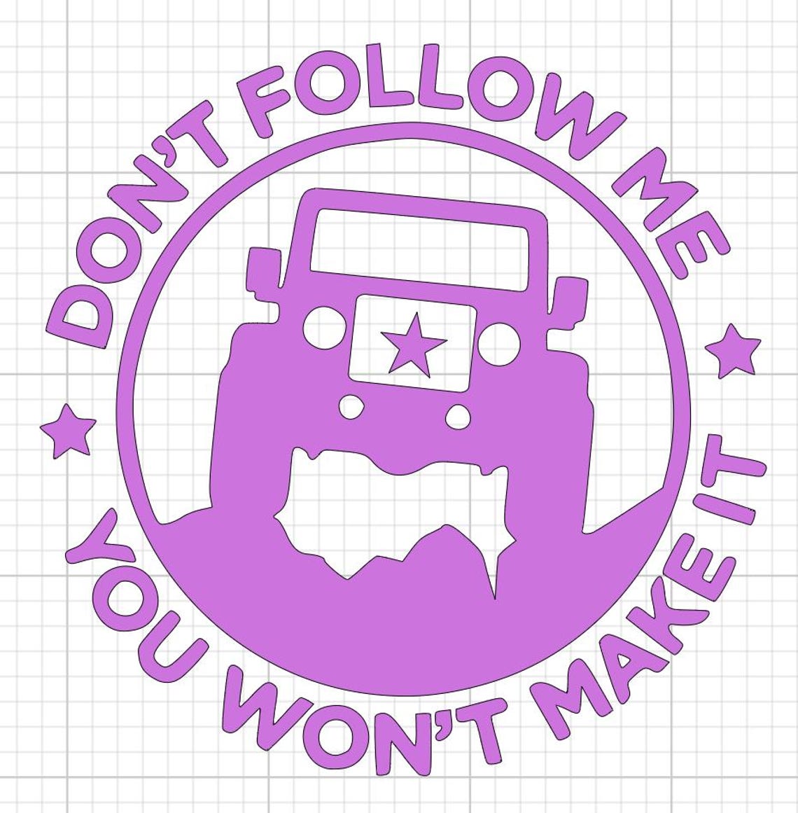 Don't Follow Me Decal Multiple Colors 5x5 - Etsy