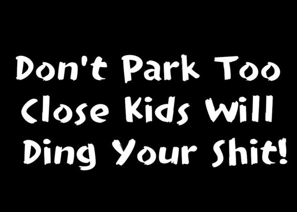 Don't Park Too Close Outline Vinyl Decal Multiple Sizes Colors - Etsy