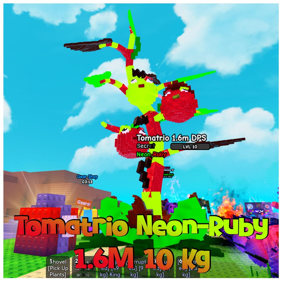 Plants Vs Brainrots | Tomatrio Neon X Ruby 1.6M 10 Kg Secret | Cheap ...