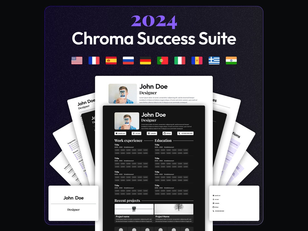Professional Figma CV Template, Modern Minimalist Black & White Design ...