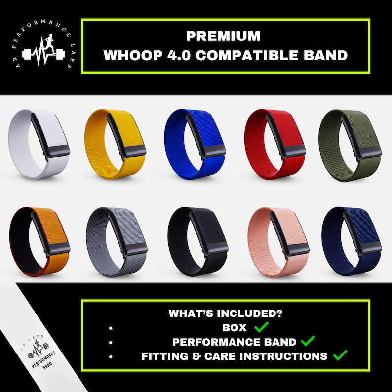 Whoop 4.0 Premium Wrist Compatible Strap - AR Labs Performance Band - Etsy
