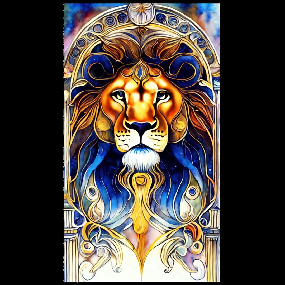 León acuarela, imágenes prediseñadas de león, León PNG, imágenes ...