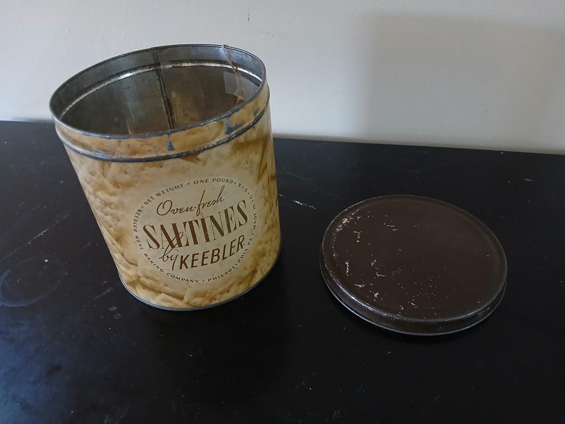 Vintage Storage Tin - Etsy