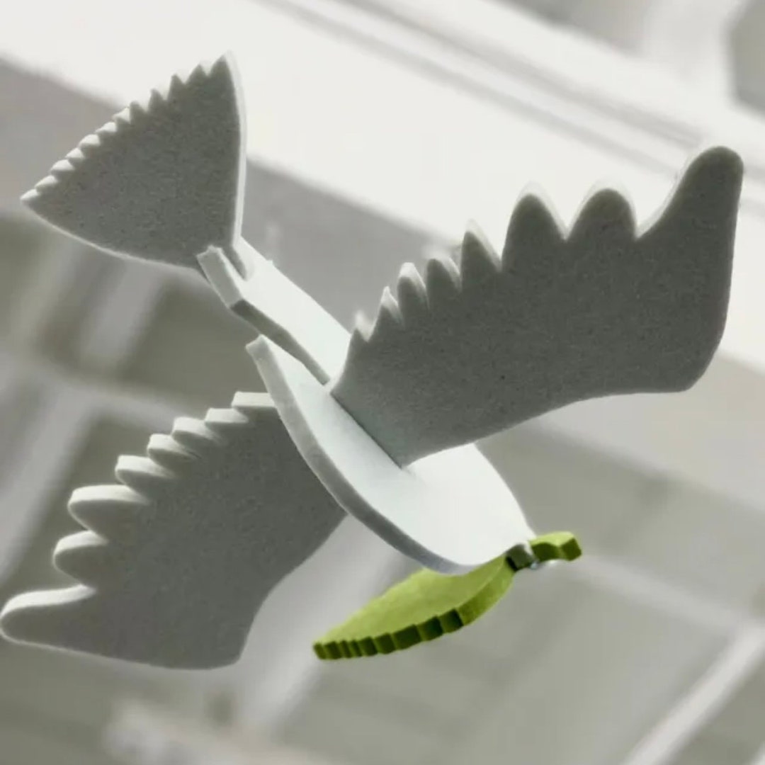 Set of 4 - Suspended Art - Birds in Flight - Made From Acoustic ...
