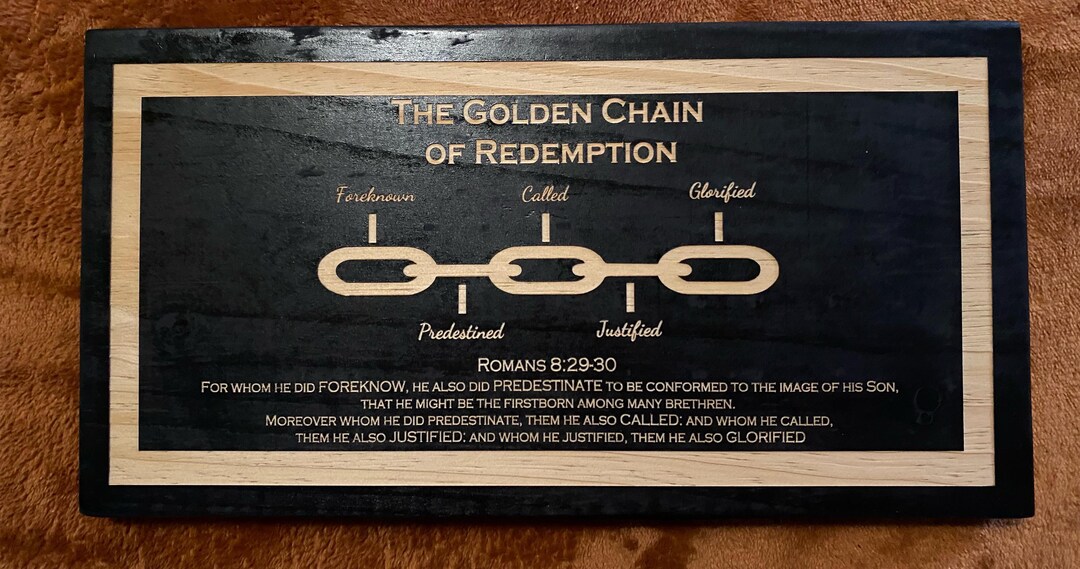 Golden Chain of Redemption. Wood Engraved. Wall Art. Reformation ...