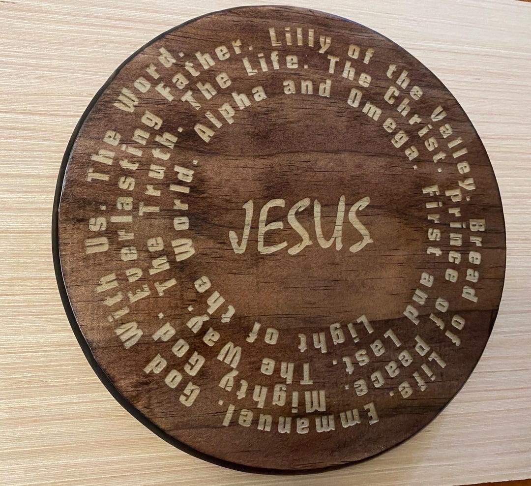 The Names of Jesus Sign. Christian Wall Hanging. Multiple Sizes. - Etsy