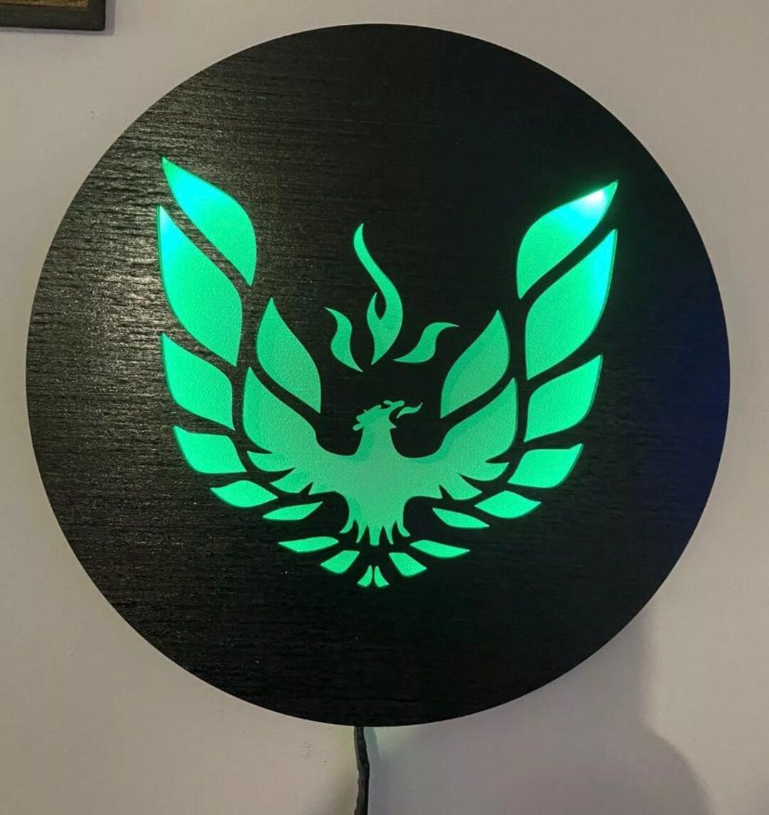 Pontiac Firebird Inspired Led Lit Sign With Remote Control. Multi Color ...