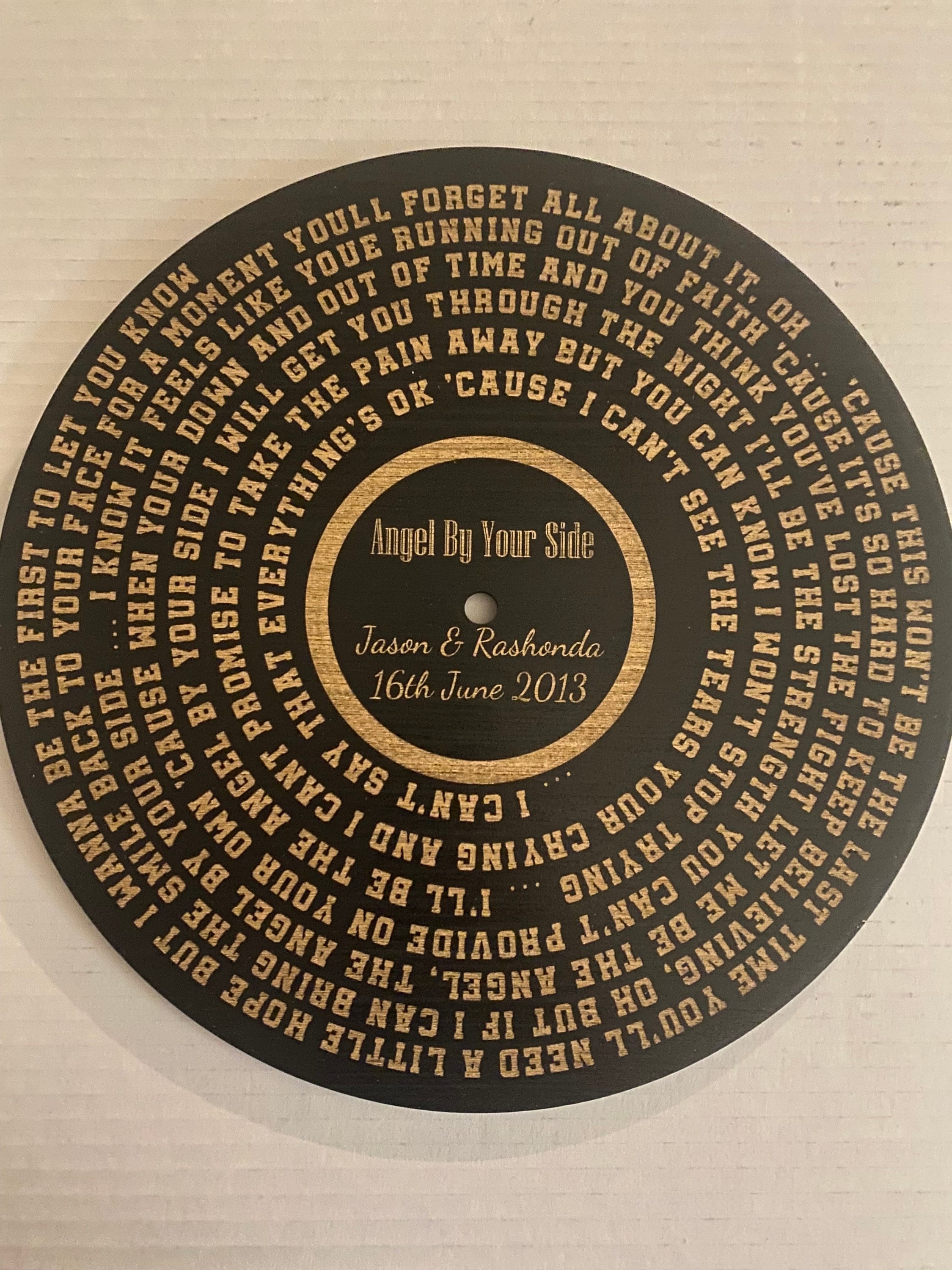 Custom Vinyl Song Lyrics Sign, Personalized Wedding Song Lyrics ...