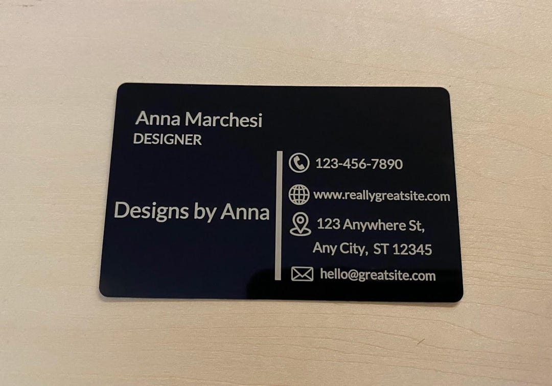 Ultra Thick Metal Business Card 0.8mm Luxury Aluminum Executive Laser ...