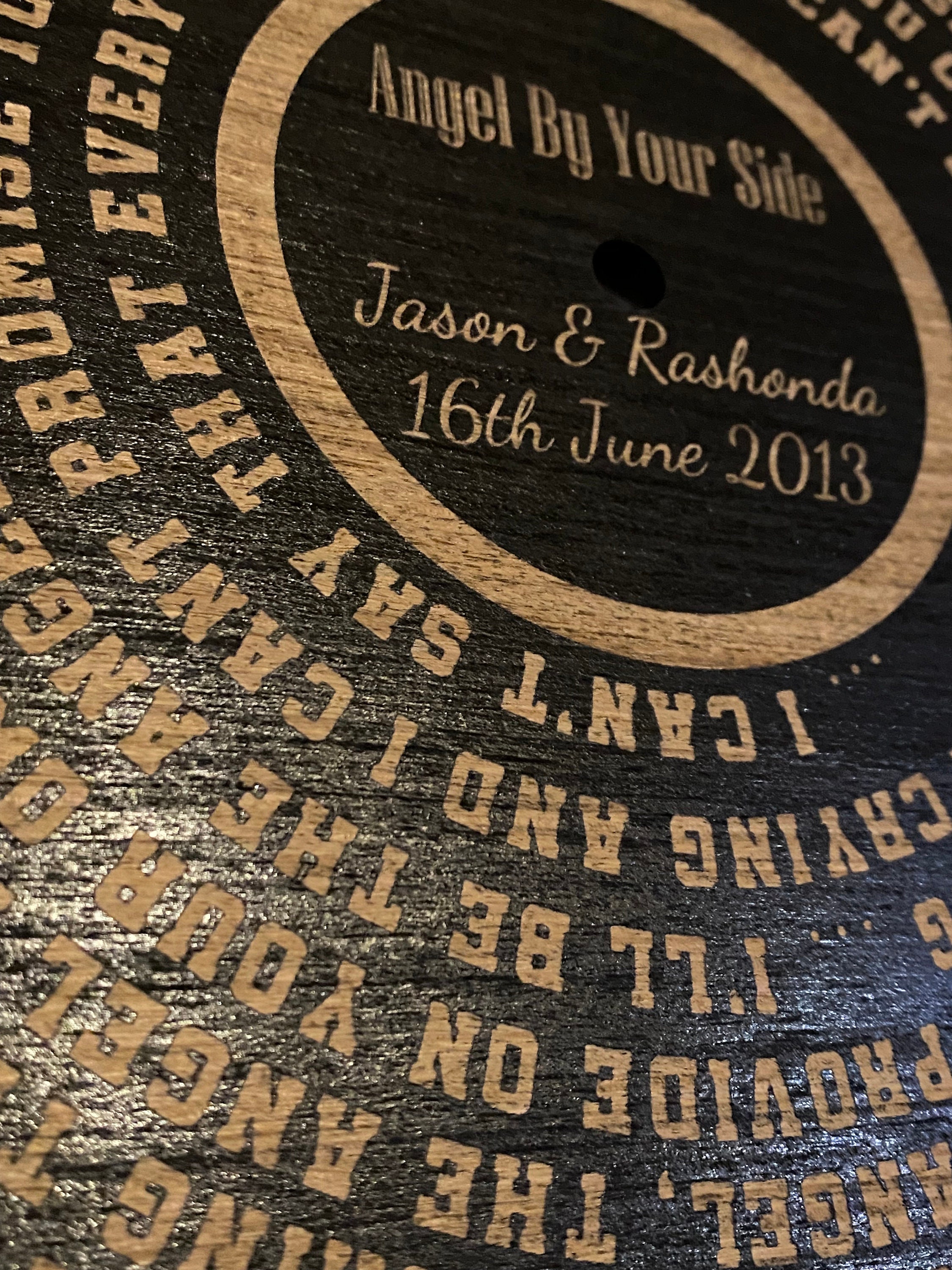 Custom Vinyl Song Lyrics Sign, Personalized Wedding Song Lyrics ...