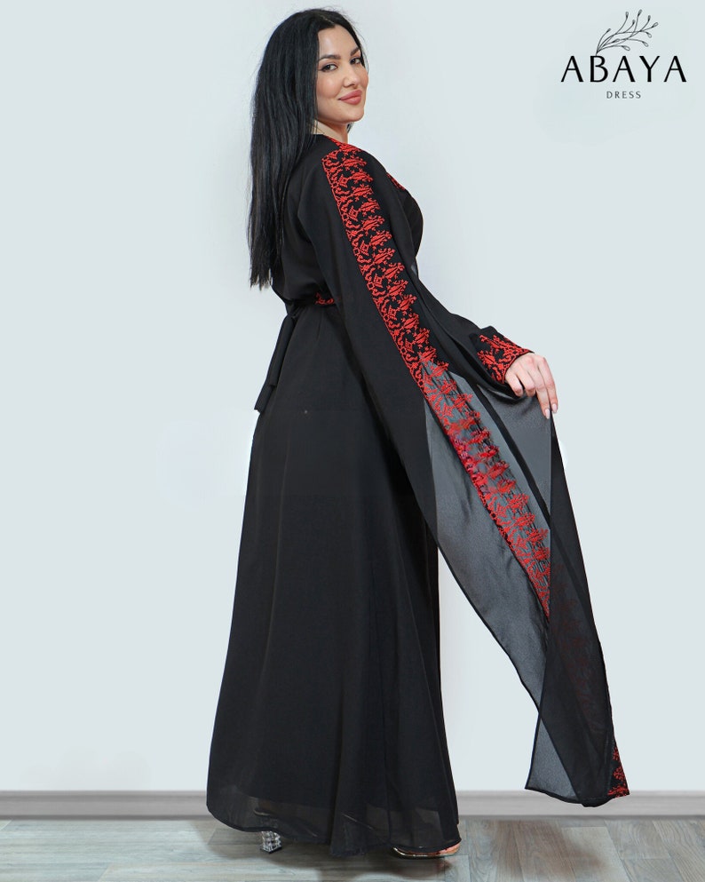 Thobe Dress From Palestine With Tatreez Embroidery and Ruffle Detail ...