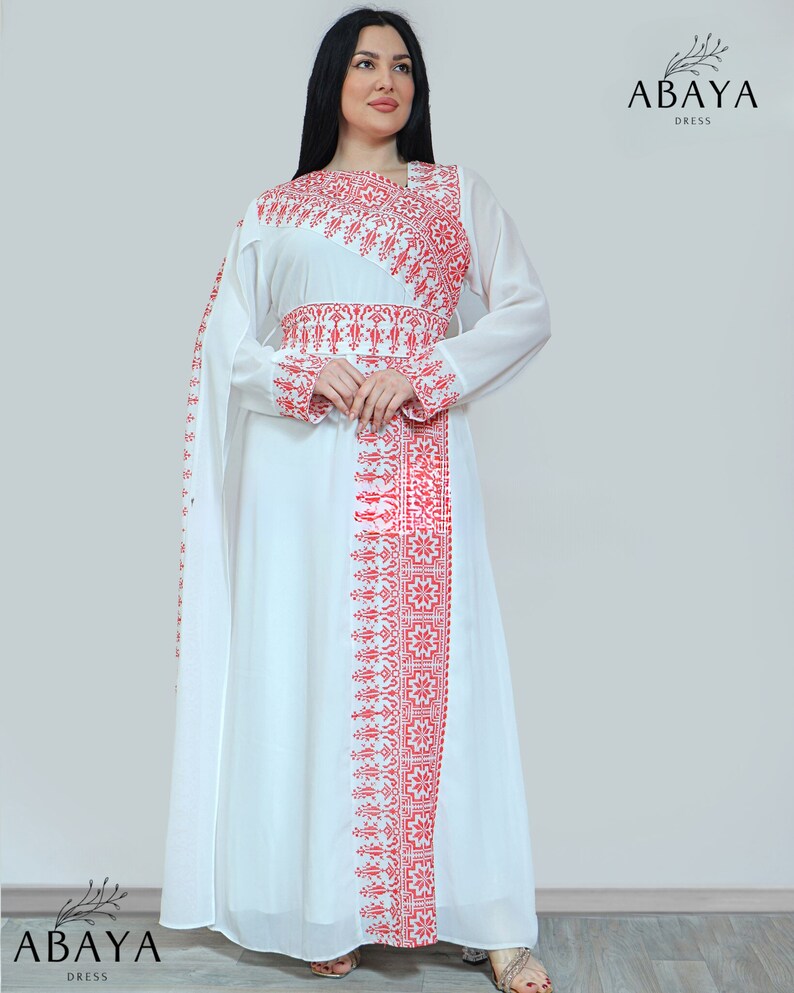 Thobe Dress From Palestine With Tatreez Embroidery and Ruffle Detail ...