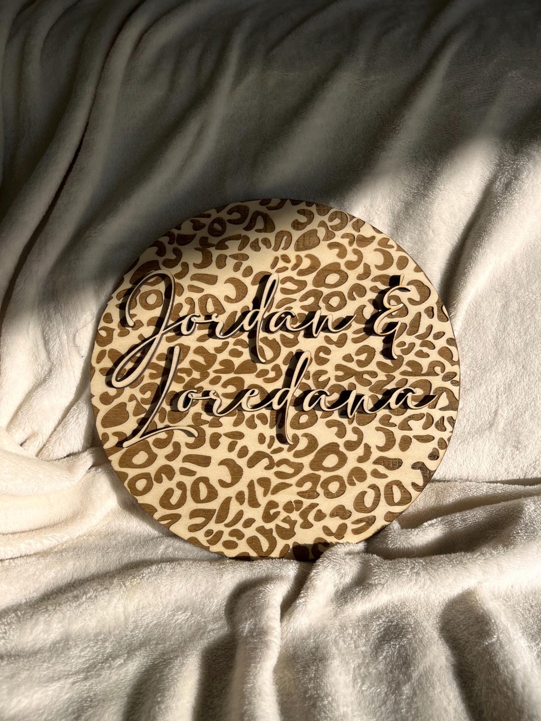 Personalized Leopard Wood Wall Decoration, Personalized Wooden Gift ...