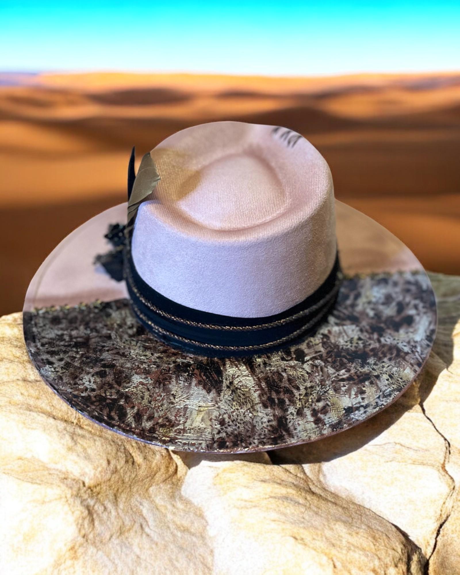 Dusty Pink Wild Tear Drop Fedora Custom Hand Burned Hat Custom Branded ...