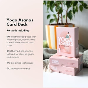 Yoga Card Deck, Yoga Gift, Self Care Gift, Yoga Set With Teaching Cues ...