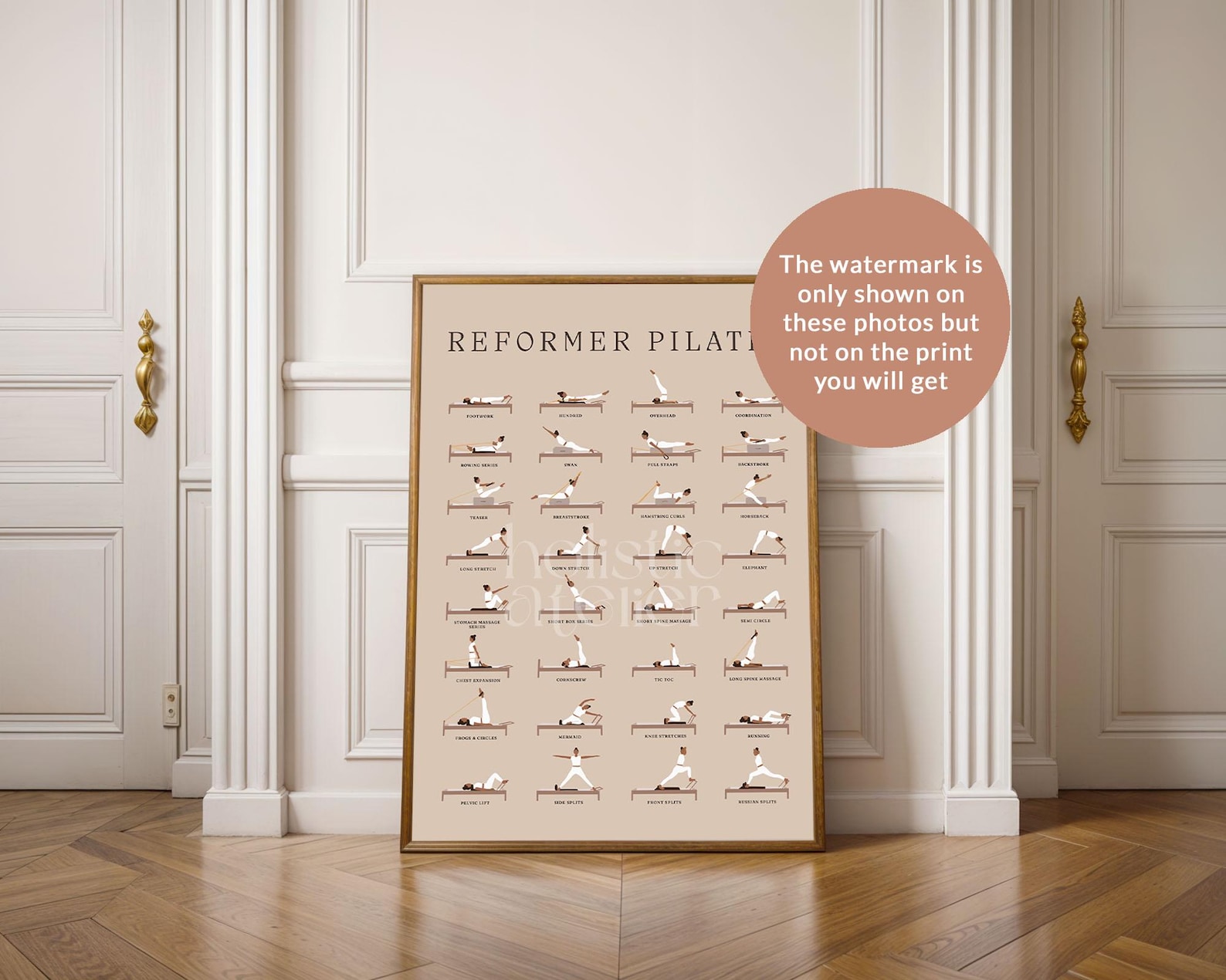 Reformer Pilates Poster, Classical Reformer Pilates, Pilates Wall Art ...