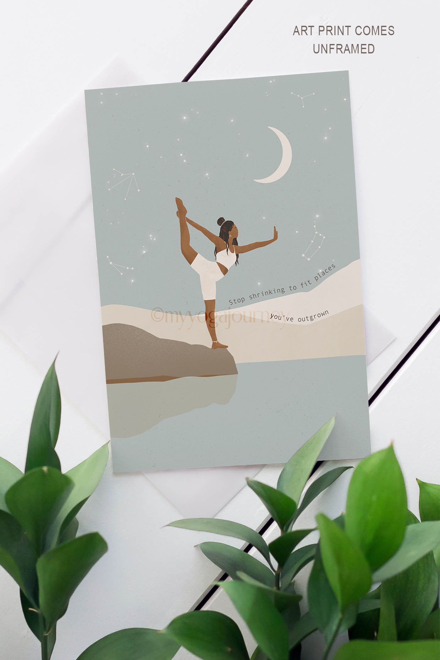 Yoga Pose Art Print, Boho Yoga Artwork, Dancer Pose, Boho Yoga, Mantra ...