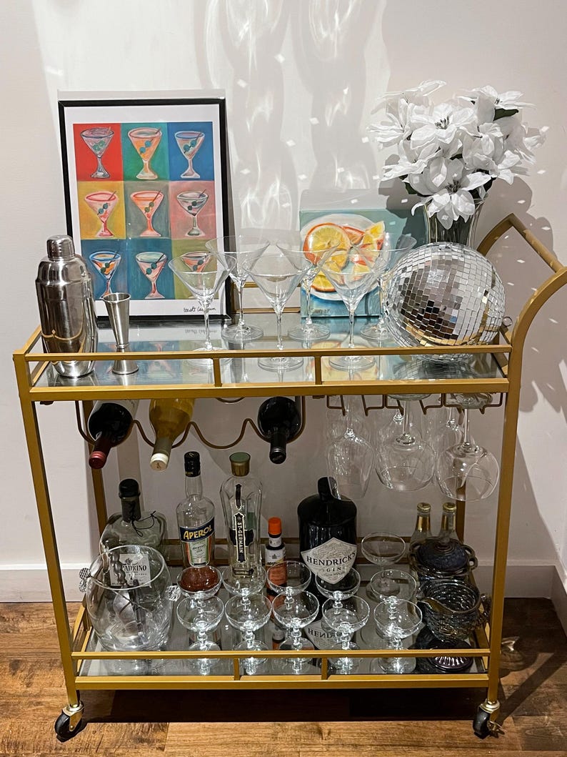 Retro Martini Poster - Etsy