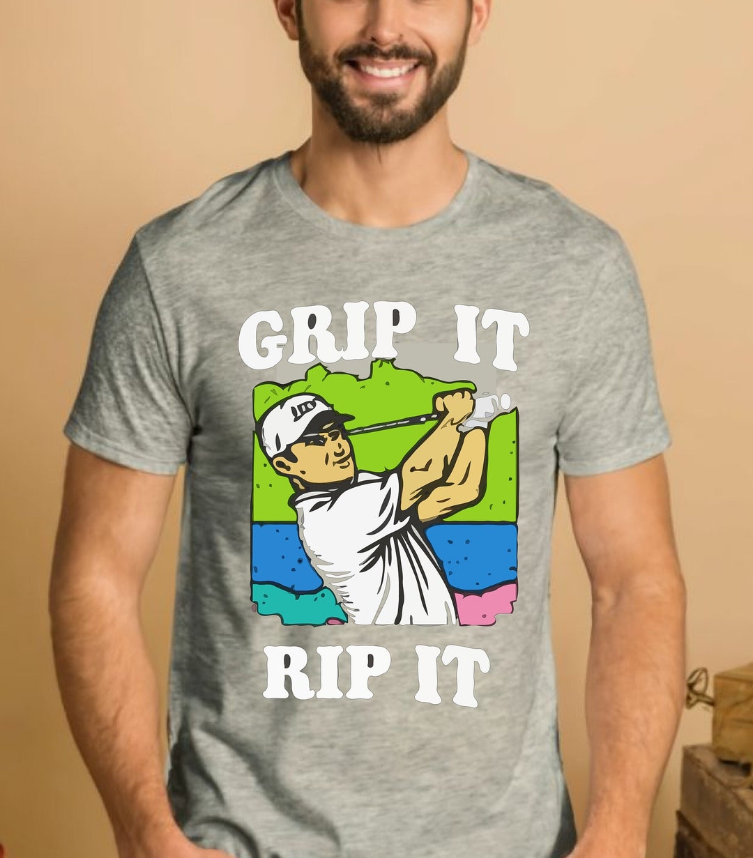 Grip It and Rip It Golf Tee, Humorous Golfer Shirt, Men's Golfing Top ...