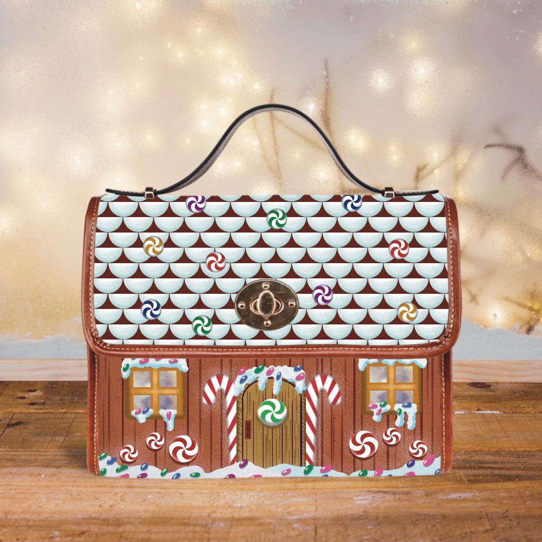 Gingerbread Cookie House Bag, Christmas Candy Purse, Festive Holiday ...
