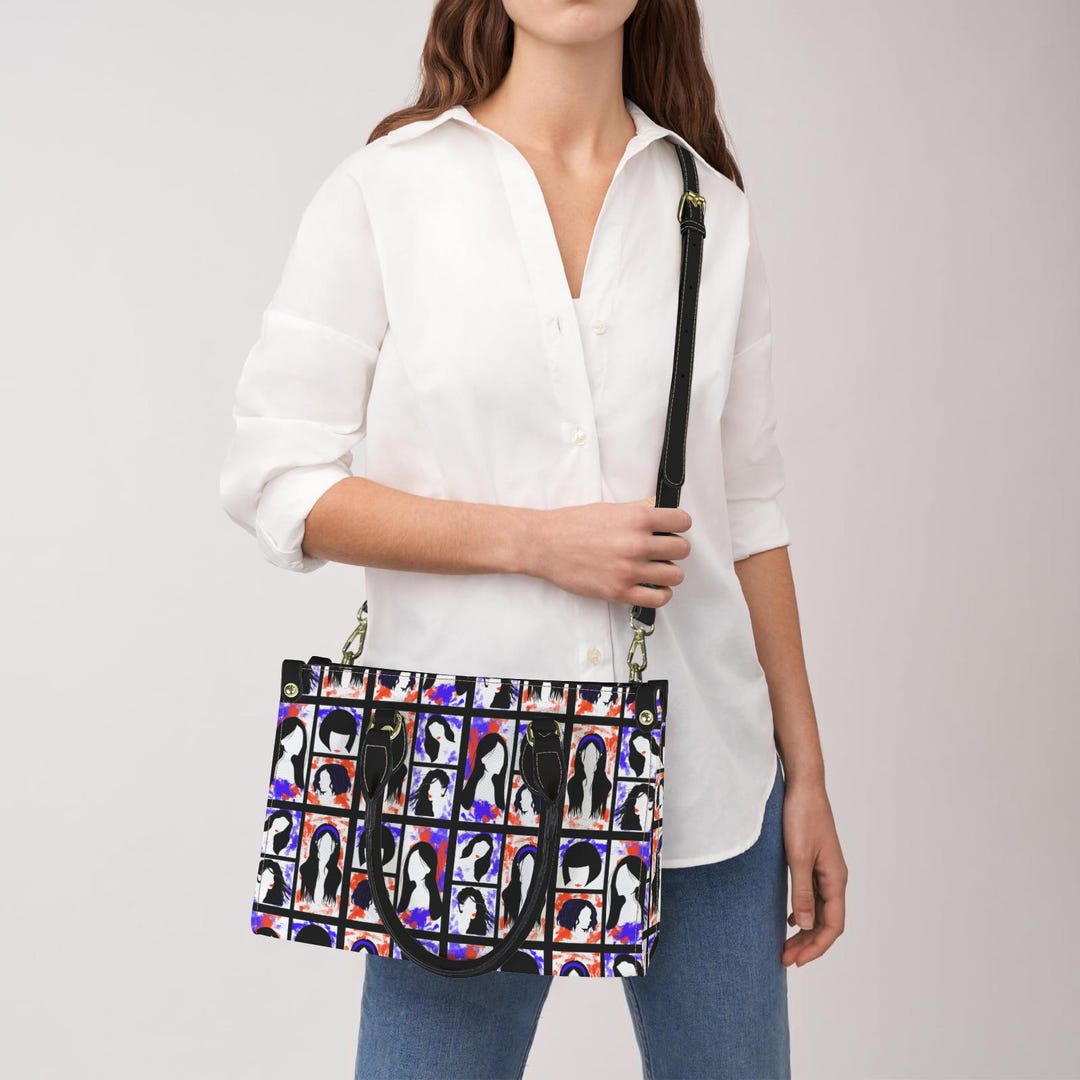 Funky Pop Art Box Tote, Urban Muse Handbag, Retro Chic Woman Purse ...