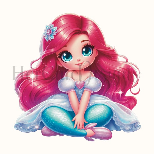 Baby Little Mermaid Png - Etsy